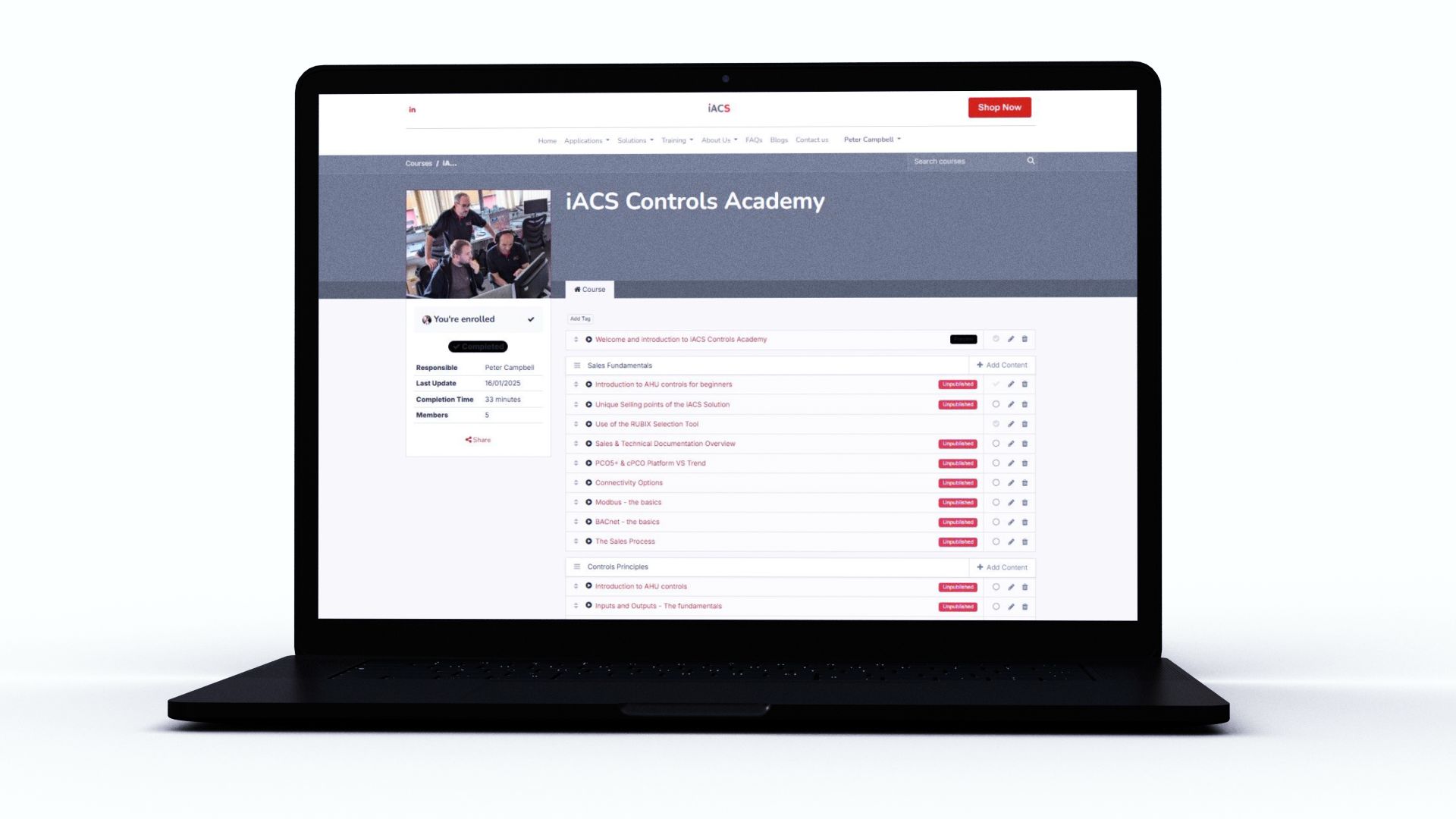 Training Register Now | iACS | AHU Control